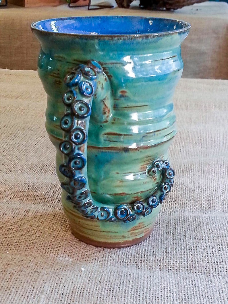 Tentacle Handle Mug Stoneware - Etsy
