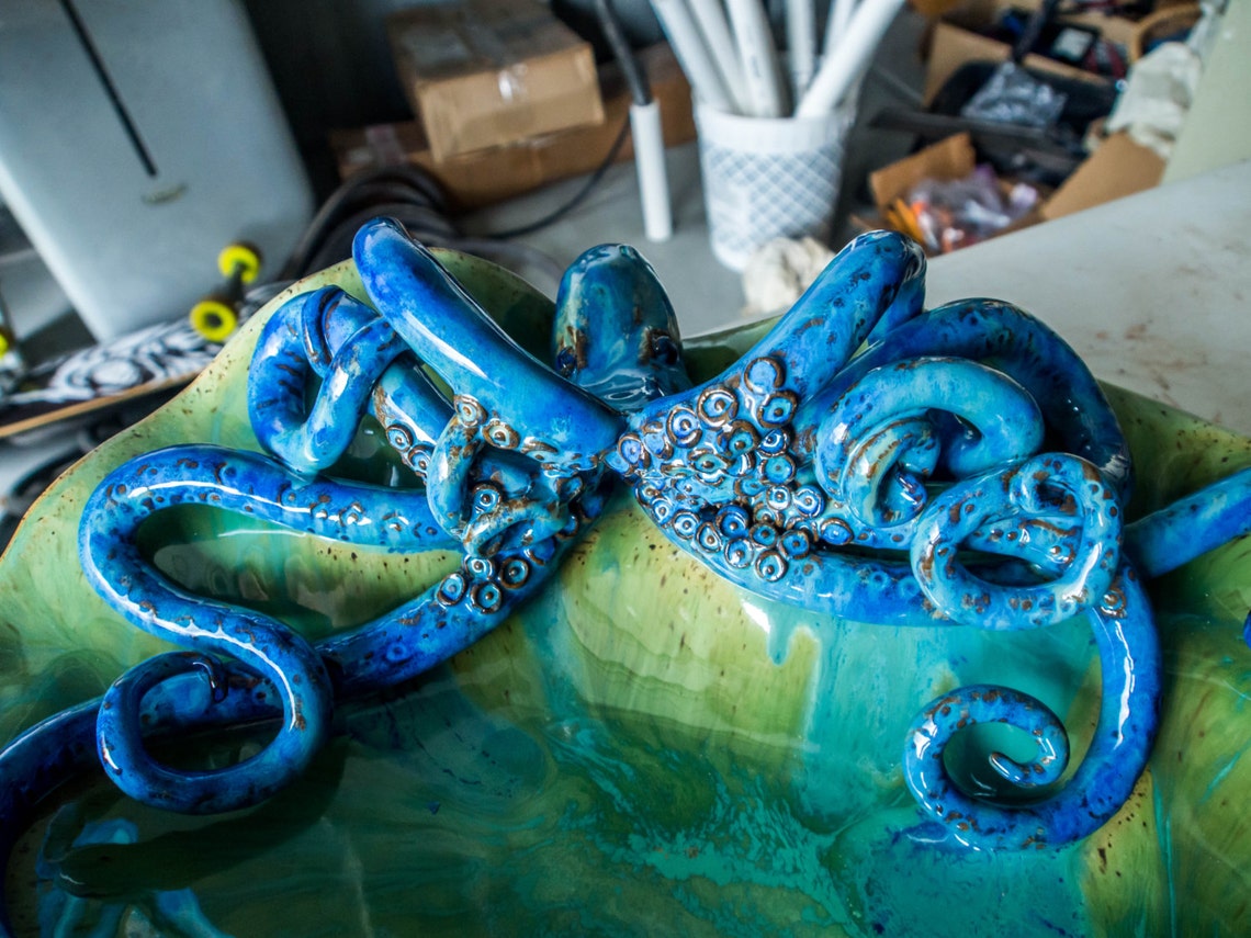 Octopus Centerpiece Stoneware | Etsy