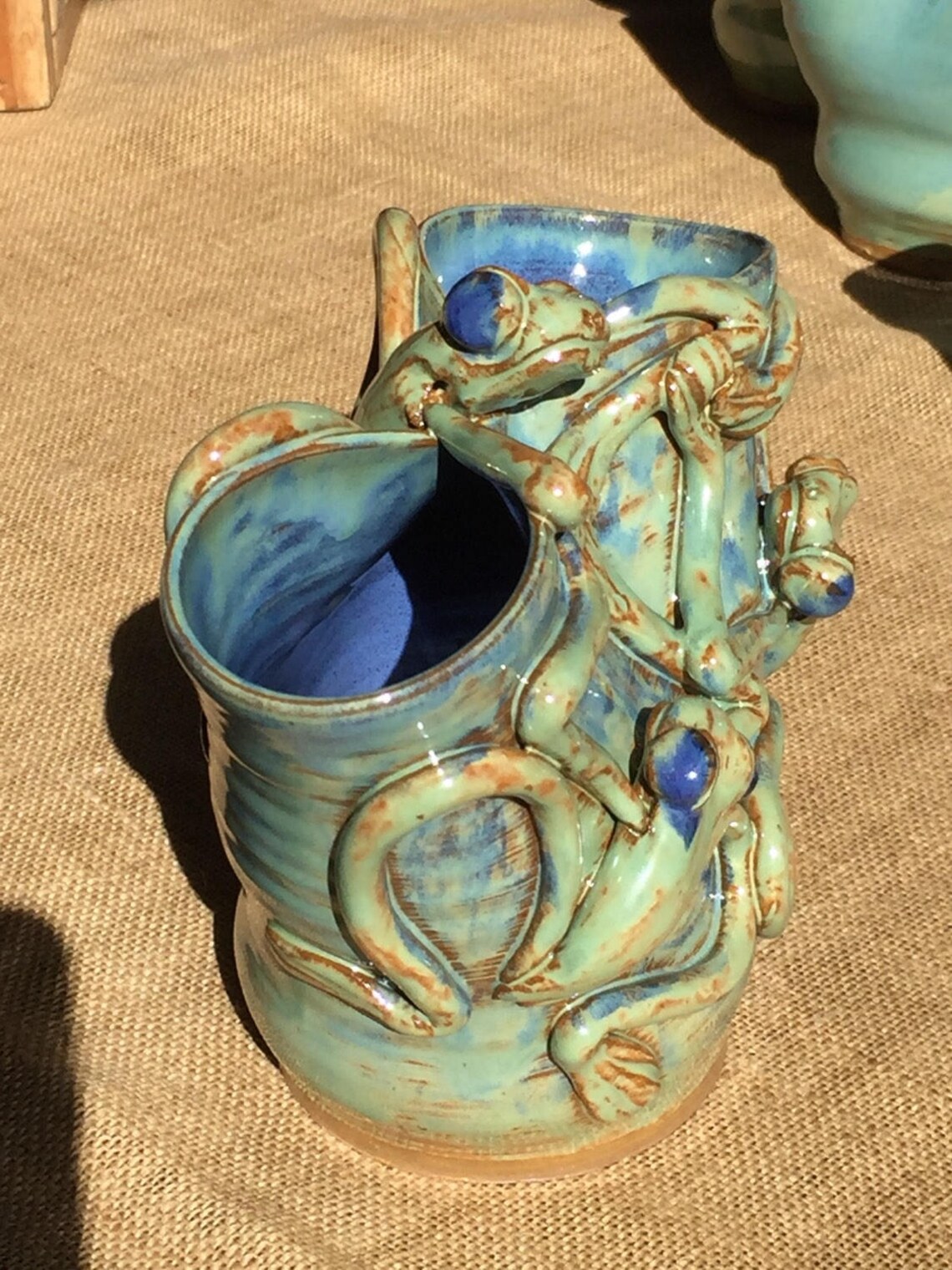 Three frog vase | Etsy