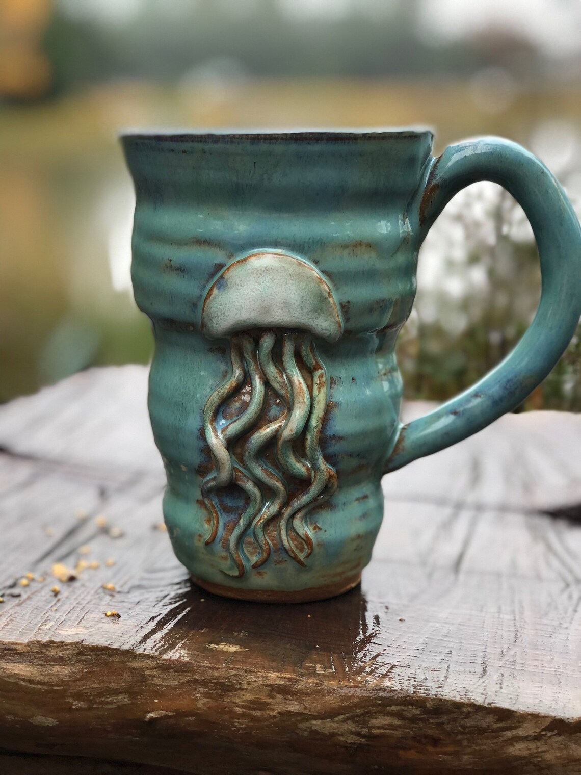 Stoneware Jellyfish Mug - Etsy