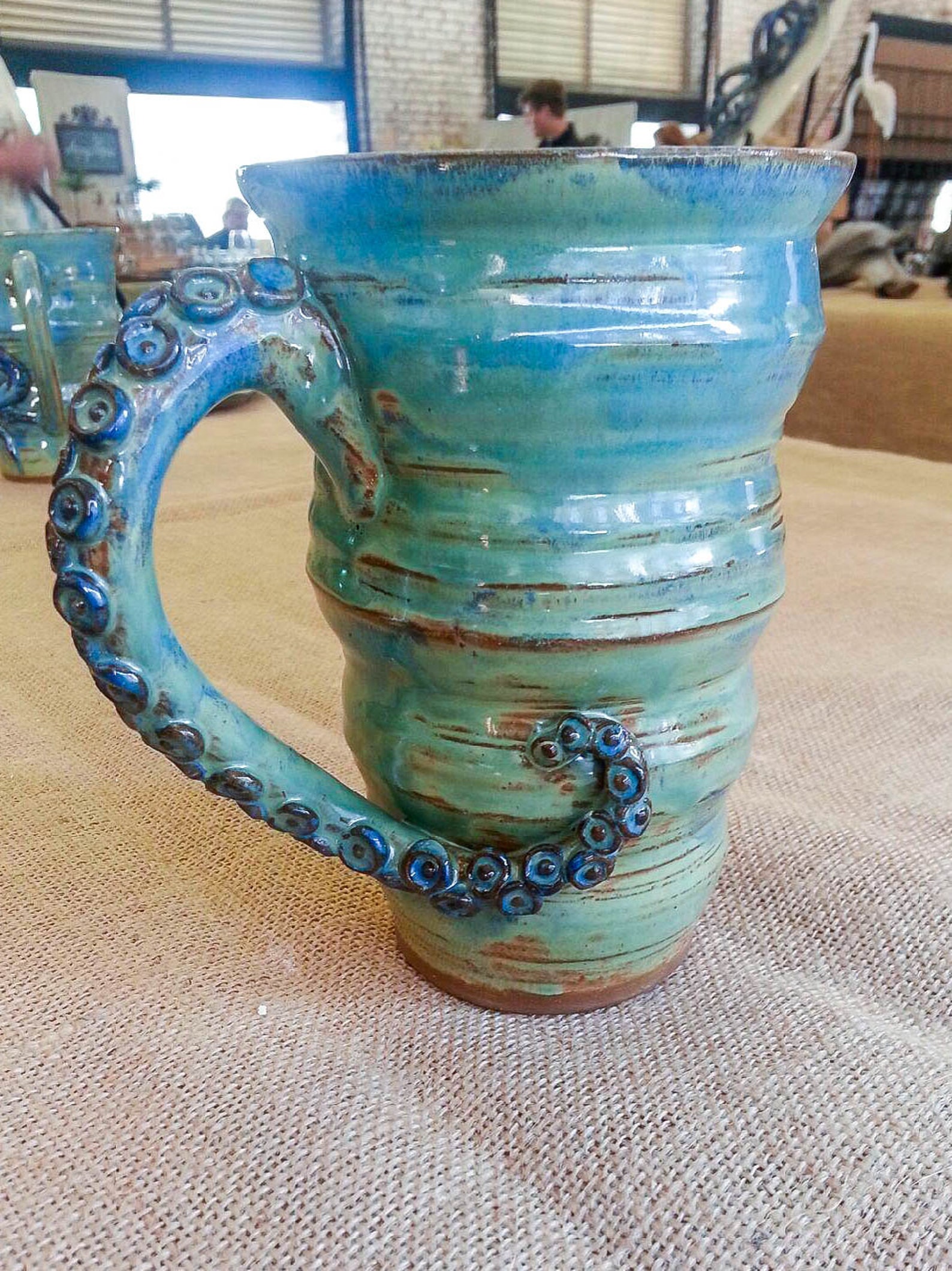 Tentacle Handle Mug Stoneware - Etsy