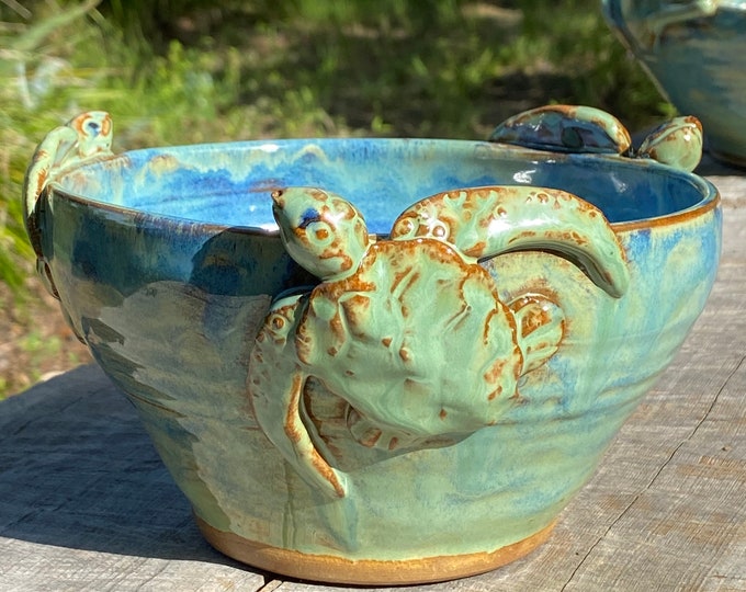 Three Turtle Bowl - Etsy
