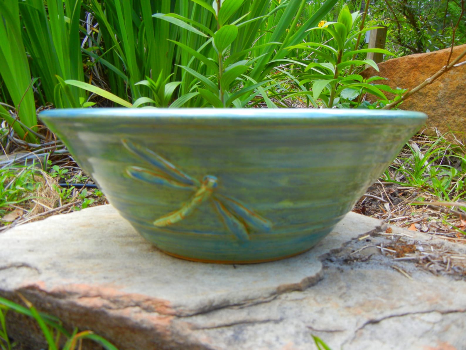 Dragonfly Bowl Large Stoneware - Etsy