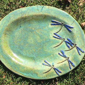 Large Dragonfly Stoneware Serving Platter - Etsy