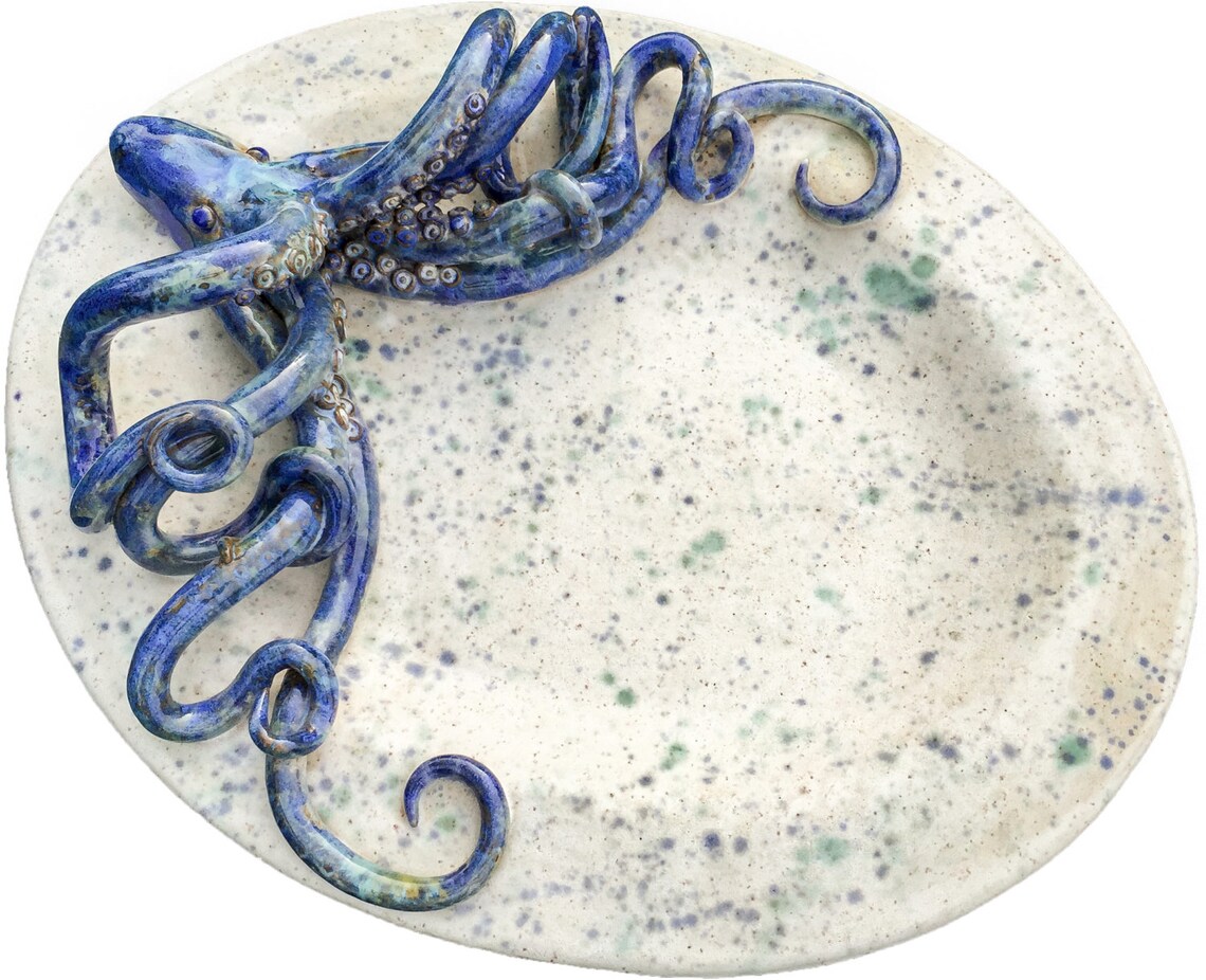 Octopus Platter Stoneware - Etsy