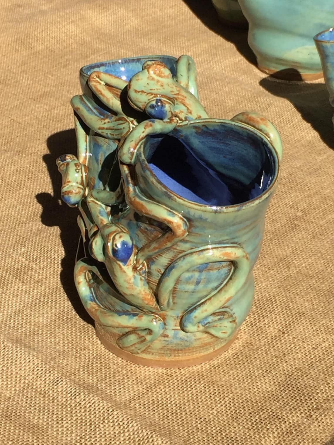 Three frog vase | Etsy