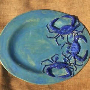 Crab Platter Stoneware - Etsy