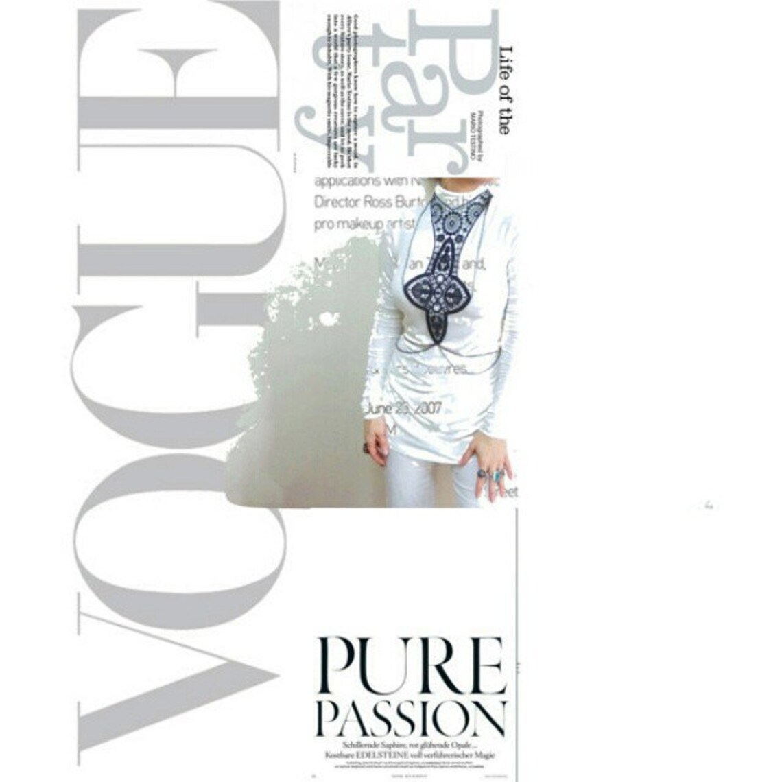 Black Lace Body Harness Necklace, Hand Painted Bold Chain Statement ...