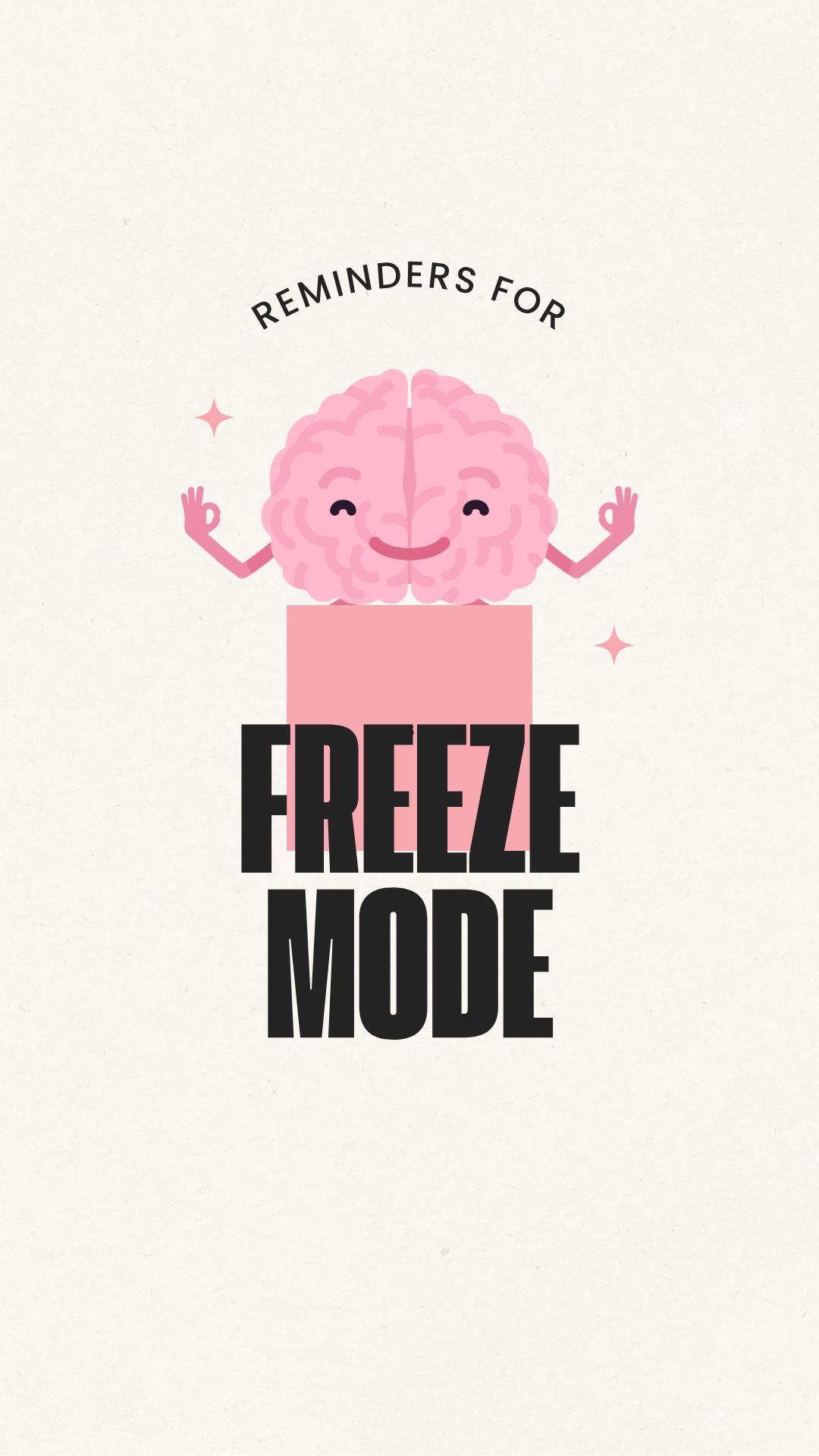 Printable Freeze Mode Reminder Cards | Gentle Mental Health Support ...