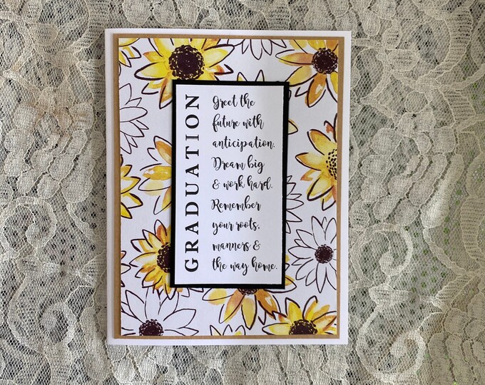 Handmade Greeting Card: Graduation Card, Colorful Graduation Card With ...