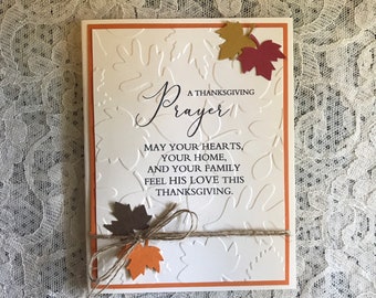 Handmade Greeting Card: Happy Thanksgiving, Thankful, Fall Leaves ...