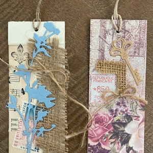Handmade Tags: 6 Vintage Looking Tags, Gift Tags, Scrapbook Tags ...