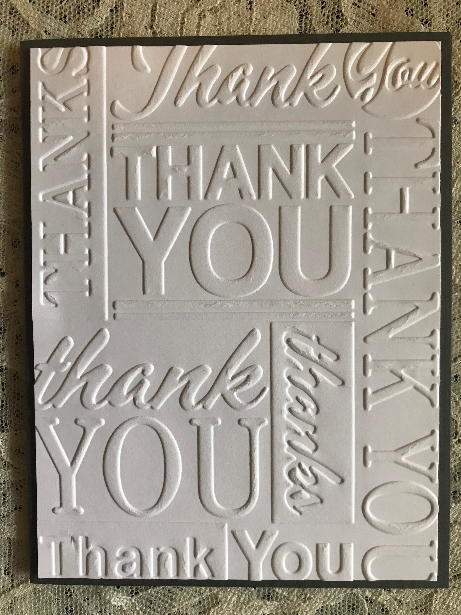 Set of 6 Thank You Cards Masculine Thank You Cards Black and - Etsy ...