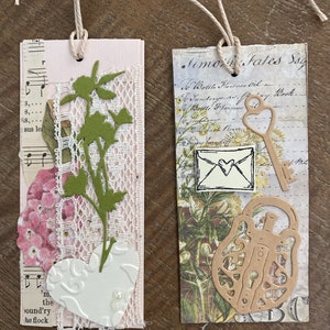 Handmade Tags: 6 Vintage Looking Tags, Gift Tags, Scrapbook Tags ...