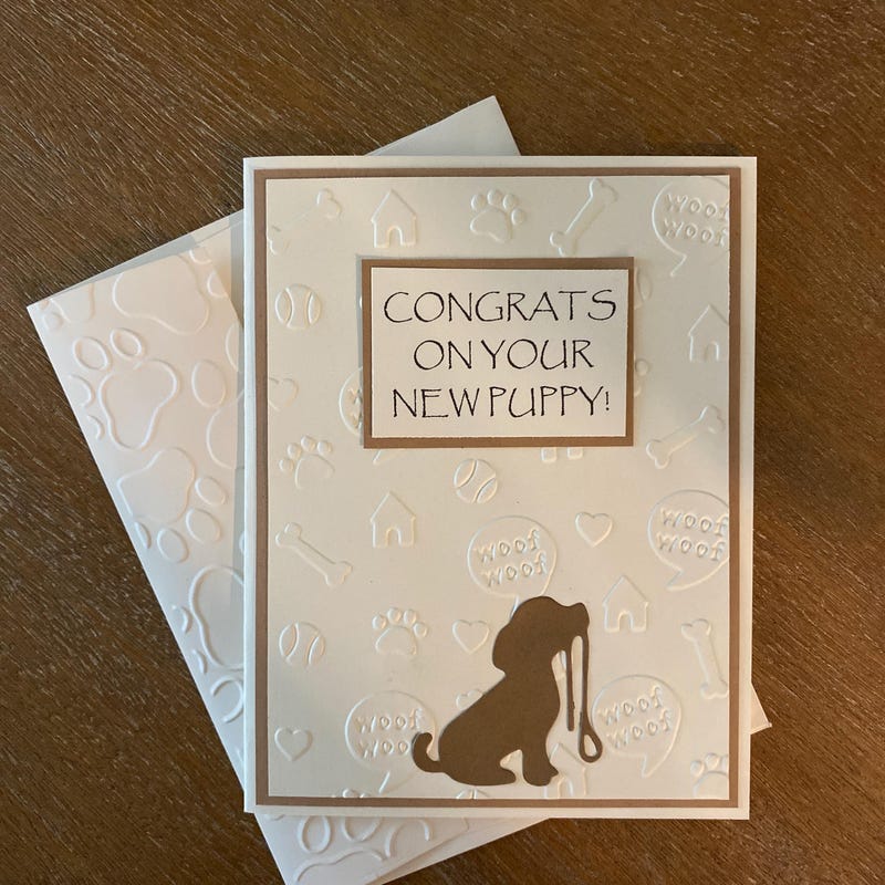 Puppy Card - Etsy