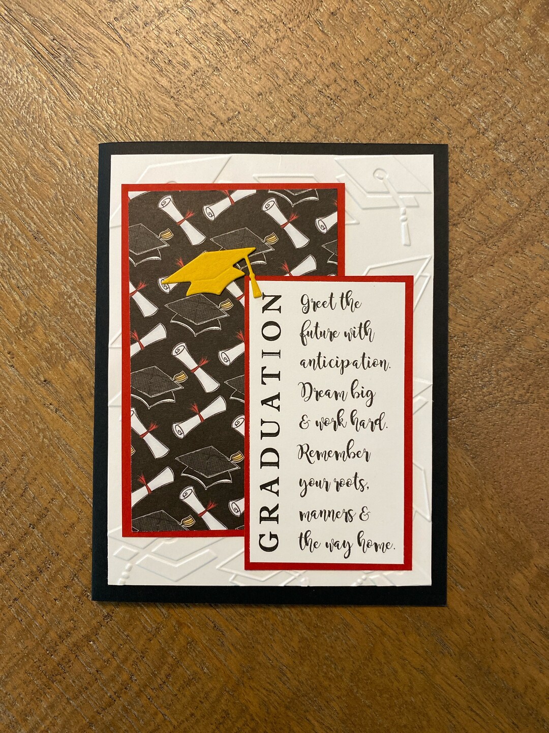 Greeting Card Handmade an OOAK Graduation Card, High School Grad ...