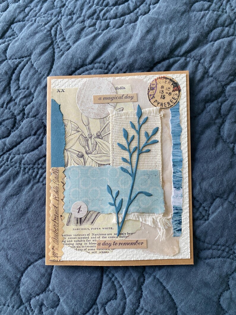 Greeting Card Handmade: A One of a Kind Multi-media Art Card. - Etsy