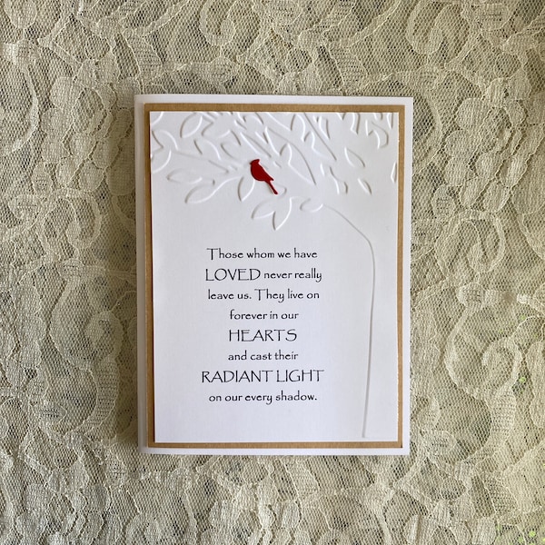 Cardinal Sympathy Card - Etsy