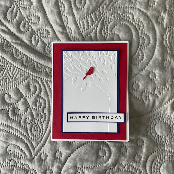 Cardinal Happy Birthday Card - Etsy
