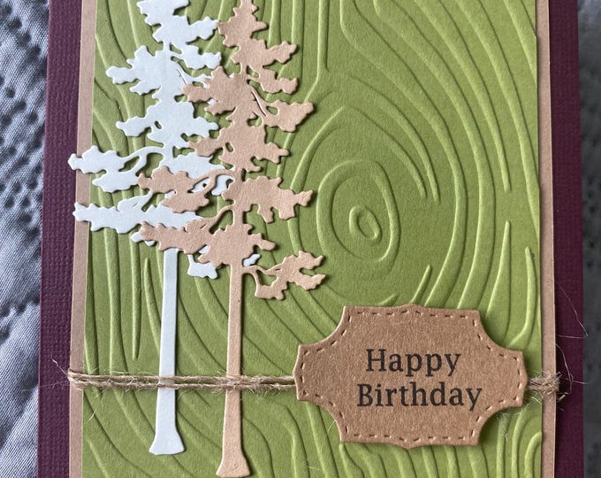 Handmade Tree Birthday Card: Nature Lover Gift - Etsy