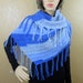 Blue Dragon Wing Scarf With Fringe - Etsy