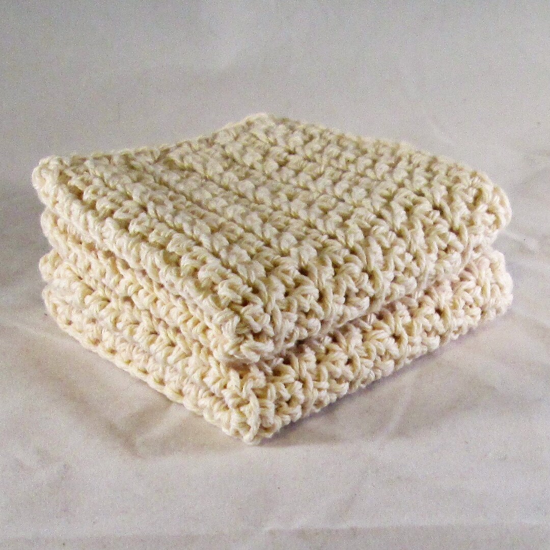 Handmade Vanilla Cotton Washcloth Set, Reusable Spa Cloths - Etsy