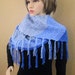 Blue Dragon Wing Scarf With Fringe - Etsy
