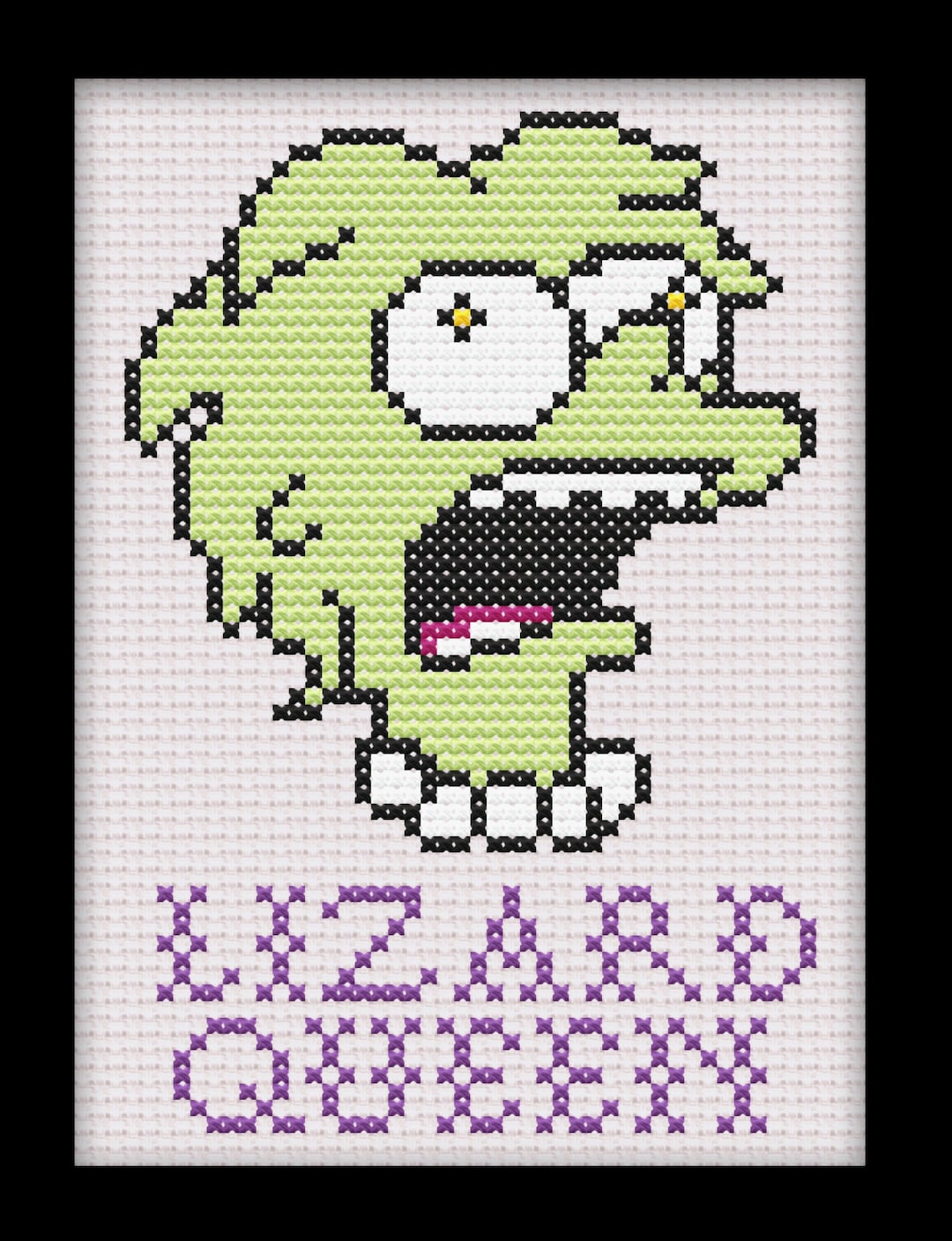Lizard Queen Cross Stitch Pattern PDF Download - Lisa Simpson - Etsy