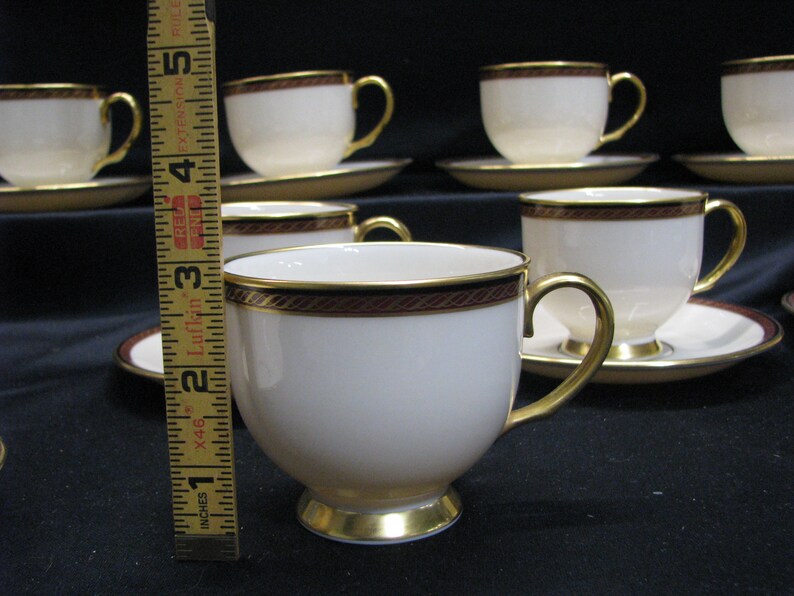 Vintage Rare Lenox Monroe Coffee/tea Cups & Saucers-a842 - Etsy