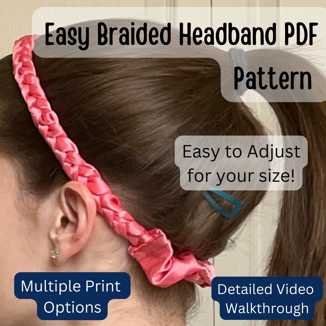 How to Sew a Headband PDF Pattern PDF Sewing a Headband Guide Satin ...