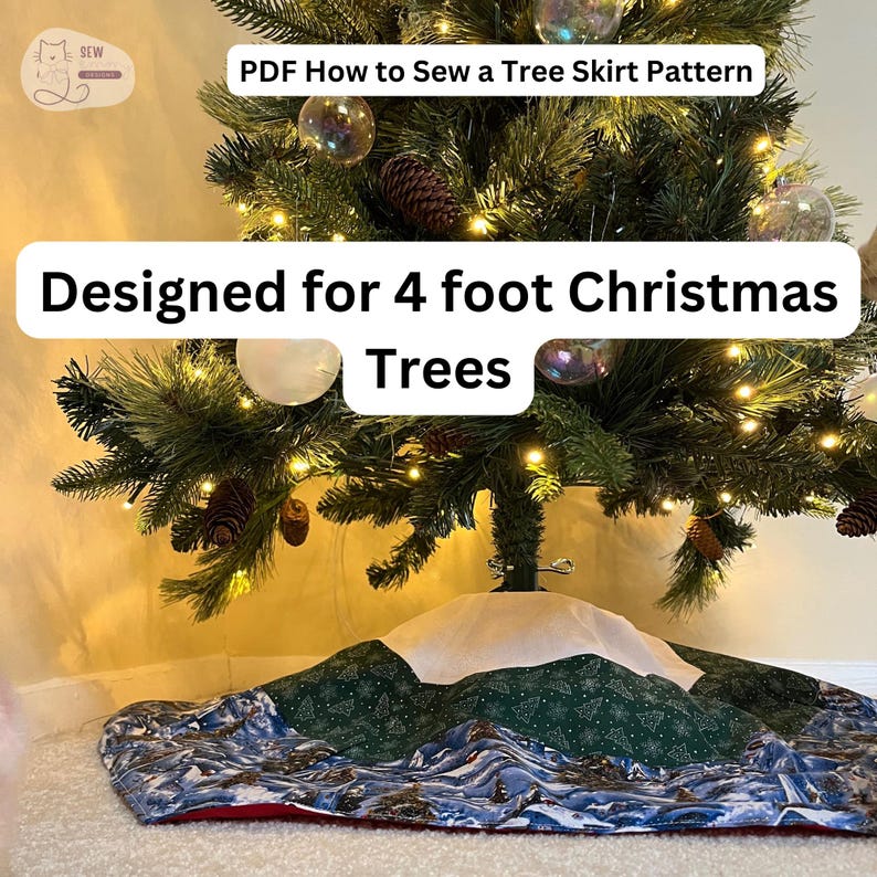 How to Sew a Small Tree Skirt PDF Pattern | PDF Sewing a Tree Skirt ...