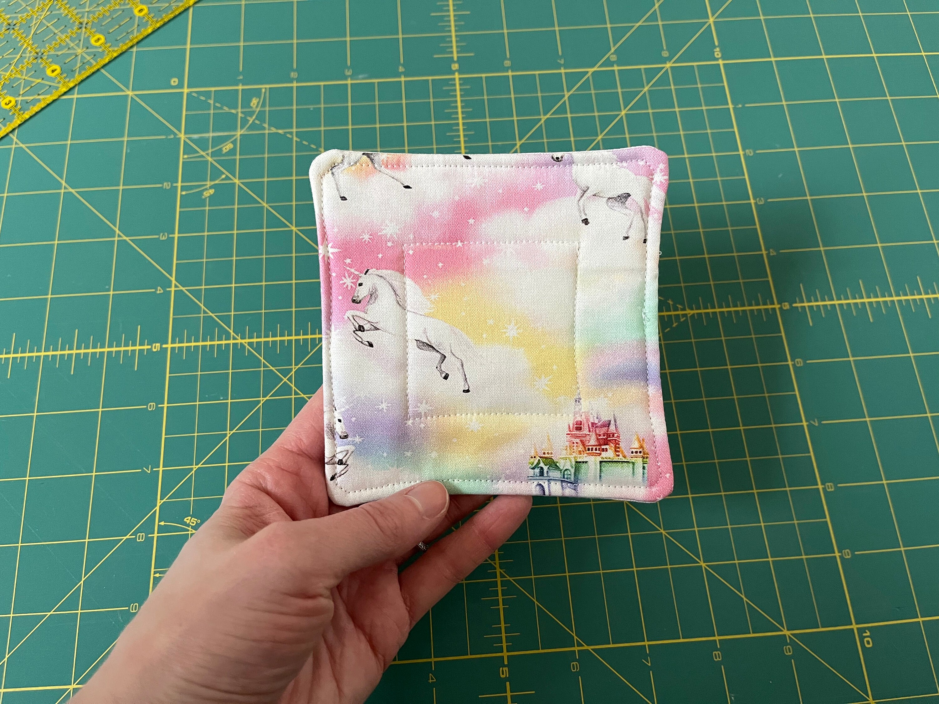 How to Sew a Set of Coasters PDF Pattern | PDF Sew a Square Coaster ...