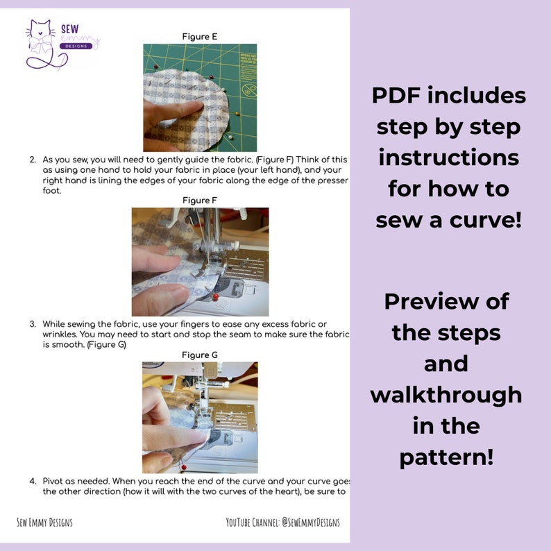 How to Sew a Heart Heating Pad PDF Pattern | PDF Sew a Rice Heating Pad ...