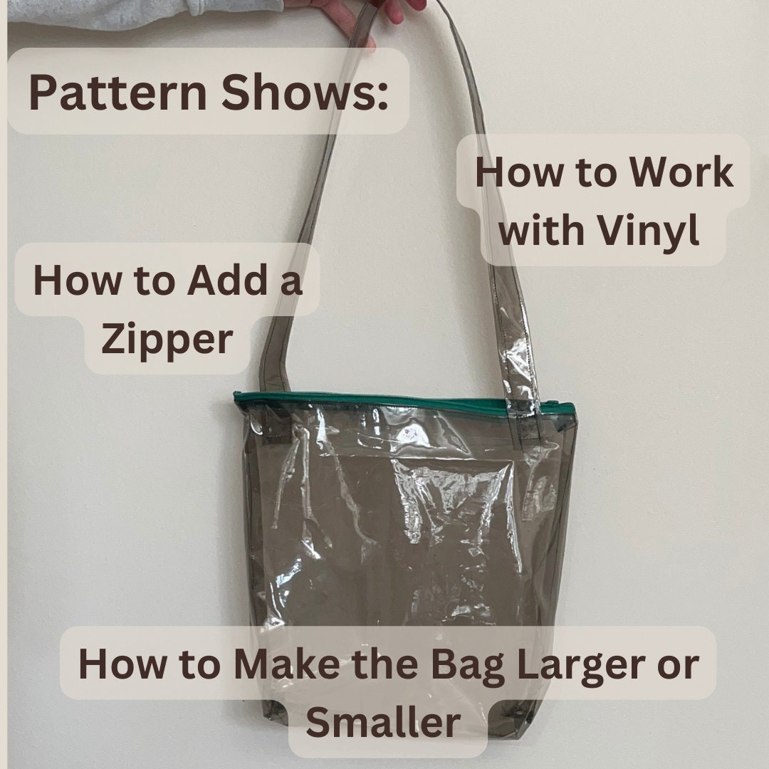 How to Sew a Zippered Vinyl Bag PDF Pattern PDF Sewing a Beach Bag ...
