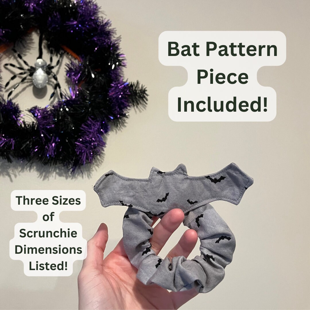 How to Sew a Bat Scrunchie PDF Pattern PDF Sewing a Bat - Etsy Australia