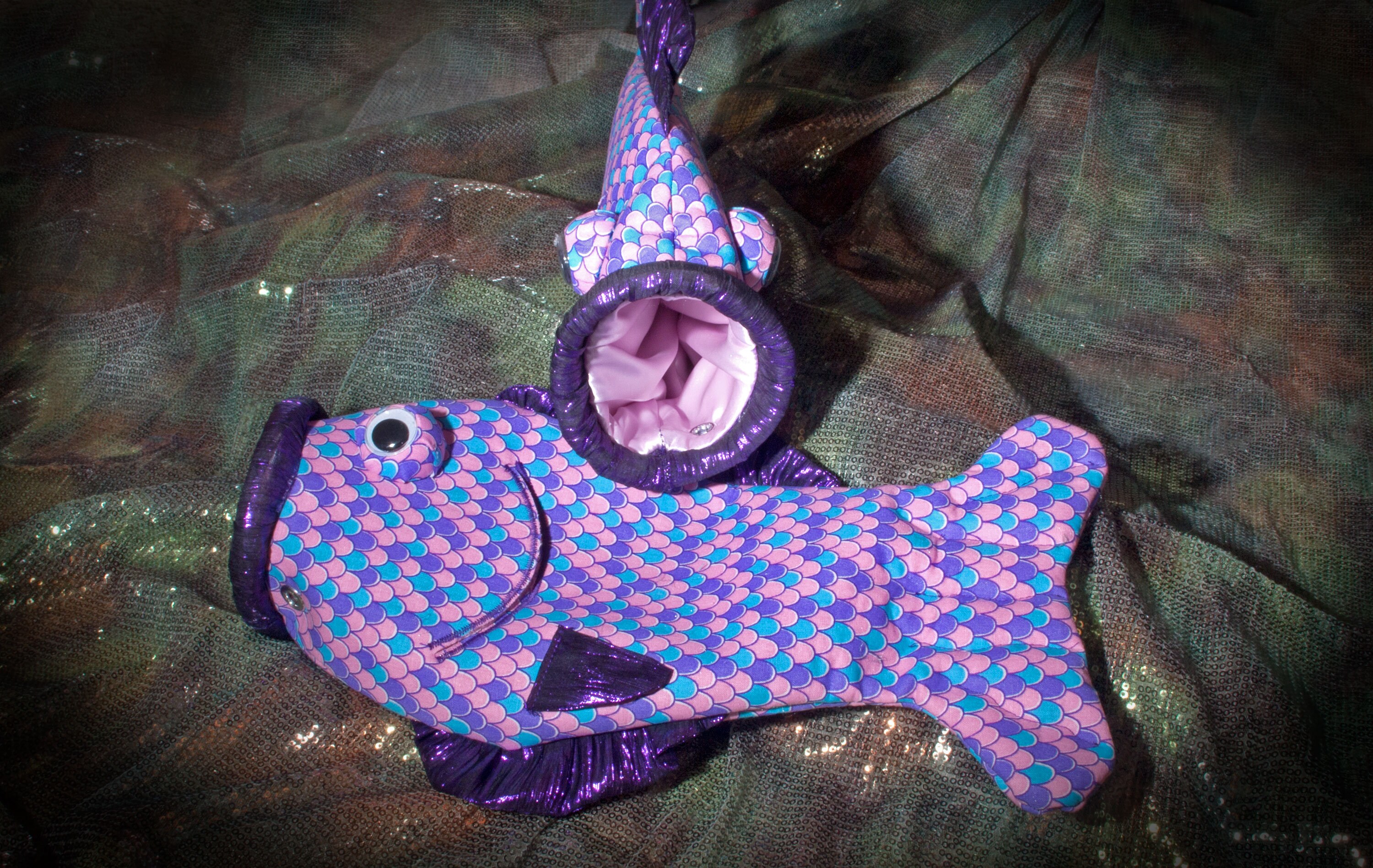 DOLLY. Fish Christmas Stocking or Funky Wall Art. - Etsy