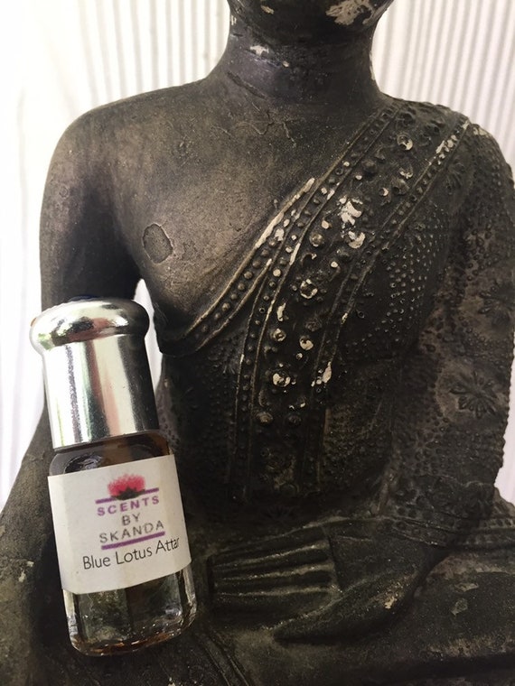 Blue Lotus attar Sandalwood-Blue Lotus Absolute-Indonesian | Etsy