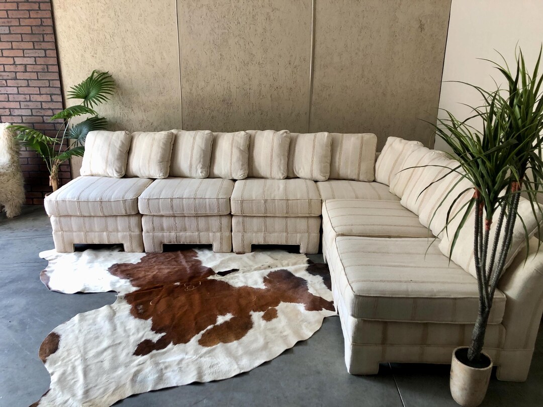 Vintage Modular Parsons Style 6 Piece Sectional Sofa by Lee Industries ...