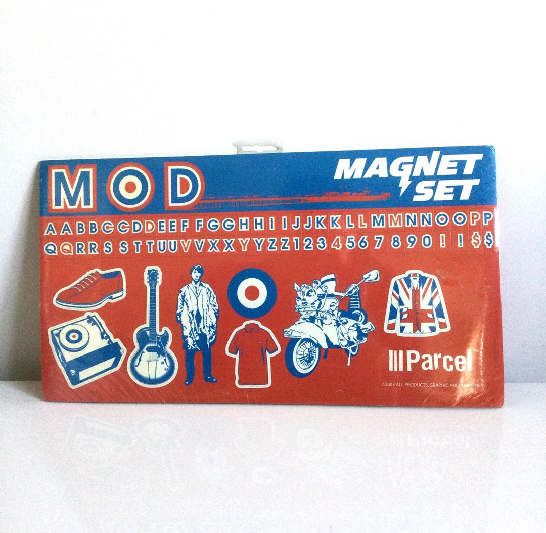 Vintage Mod Magnet Set Retro Designs COOL - Etsy