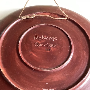 Modernist Art Pottery / Ceramic Wall Charger or Plaque by Roberge of ...