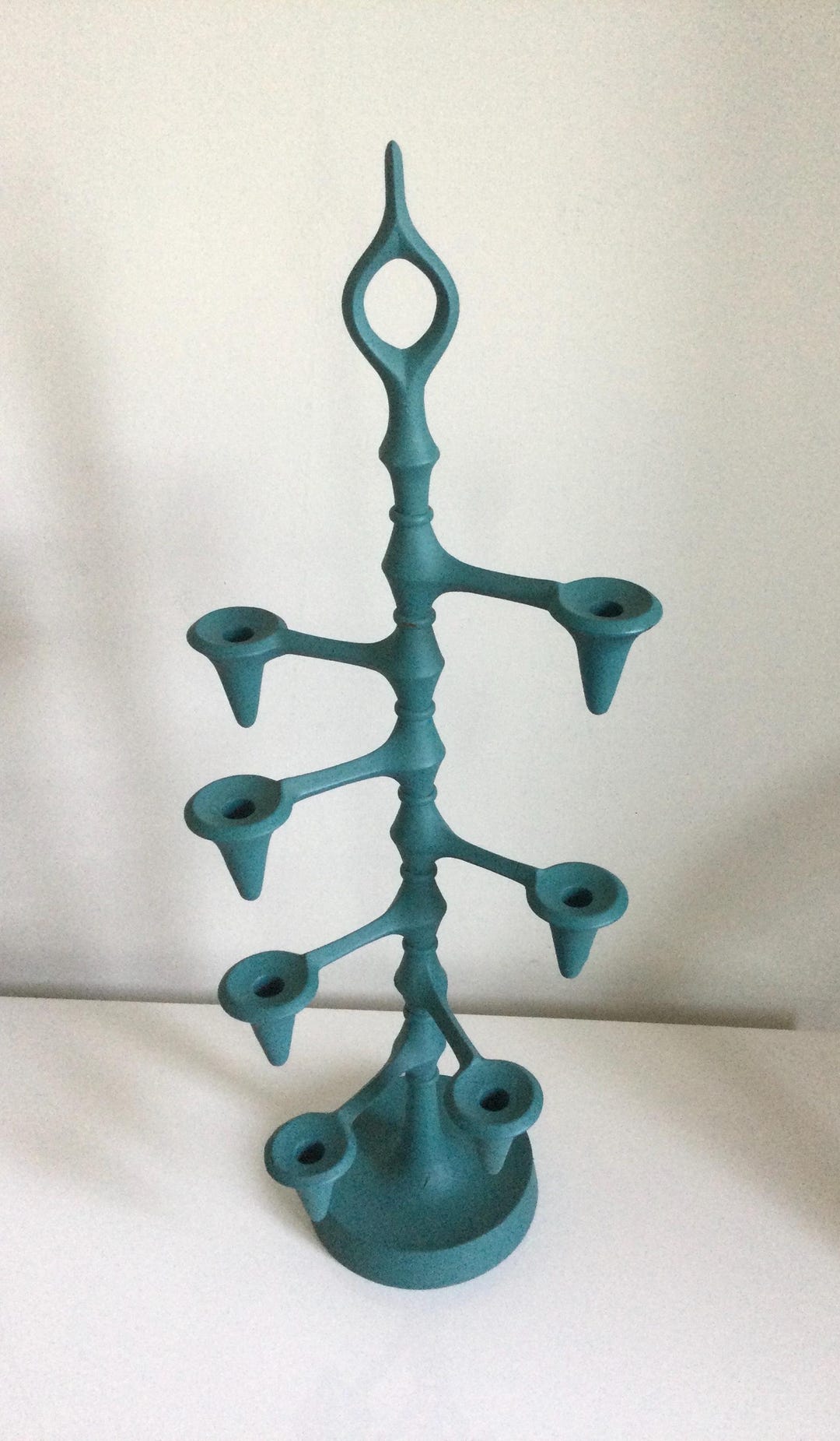 Mid Century Cast Iron Danish 7 Arm Candleholder Quistgard RARE - Etsy