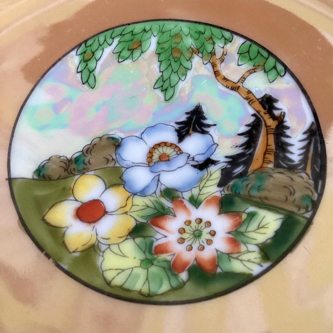 Art Deco Noritake Japan Lusterware Plate Hand Painted - Etsy.de