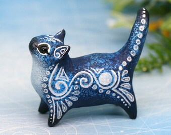 Polymer Clay Cat | Etsy