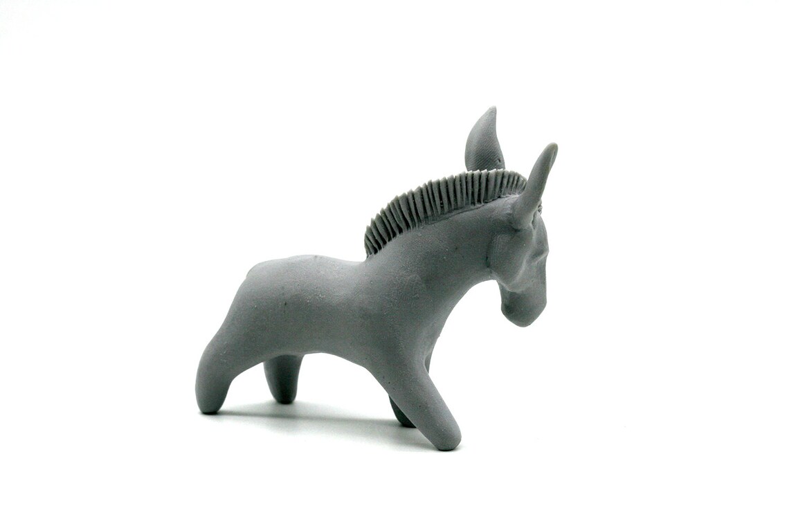 Unpainted Donkey Figurine Miniature Ceramic Donkey Polymer | Etsy