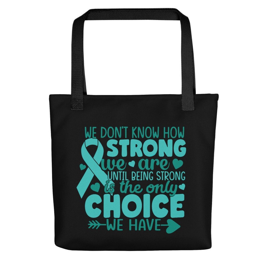 Cervical Cancer Tote Bag, Ovarian Cancer Tote Bag, Cancer Patient Gift ...