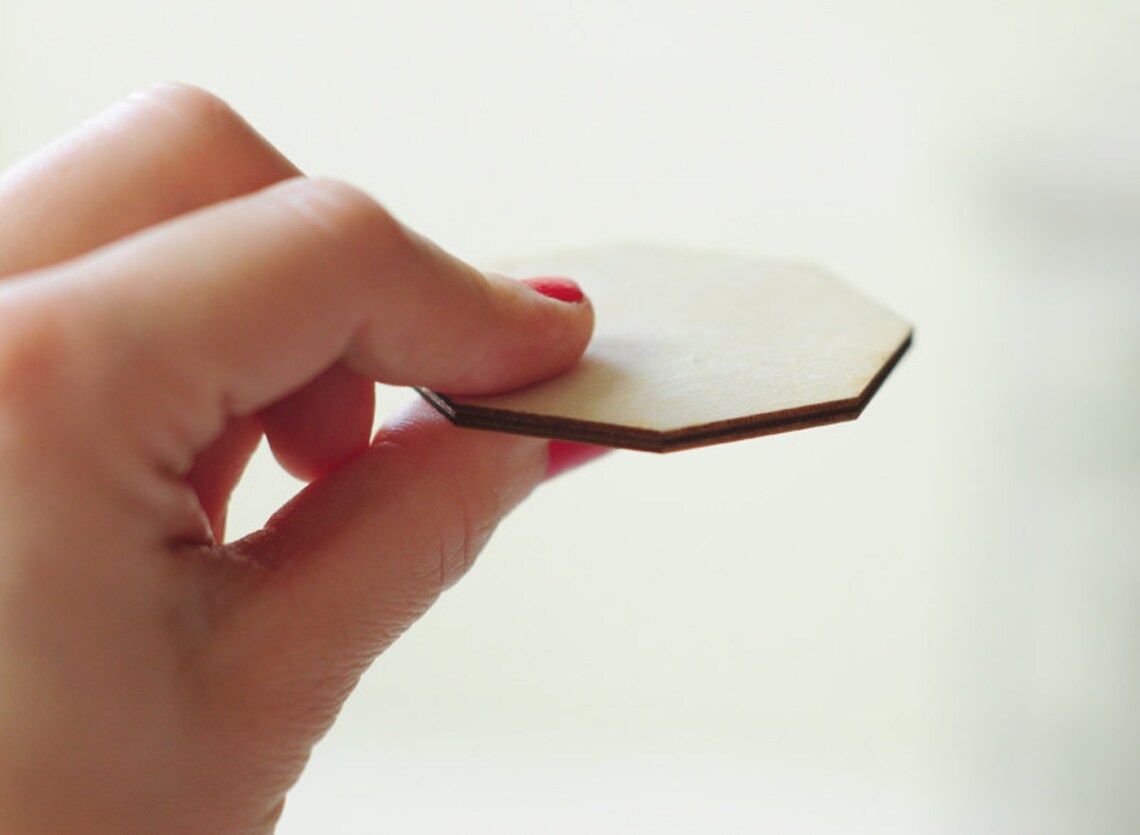 6cm wooden stop sign shape natural wood ready to decorate | Etsy