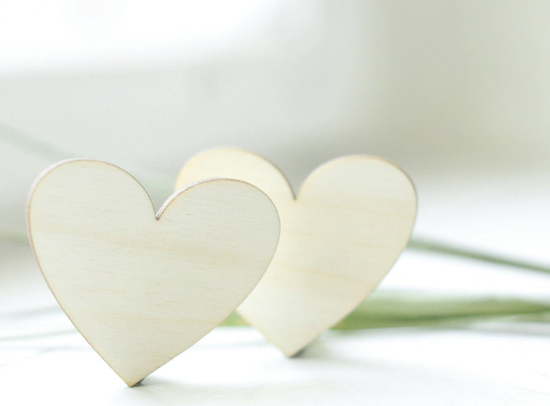 6cm Wooden Heart Shape - Natural Wood - Ready to Decorate - Unpainted ...