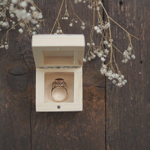 Ring Box Square - Engagement Case, Wooden Tiny Box, Wedding, Ring Box ...