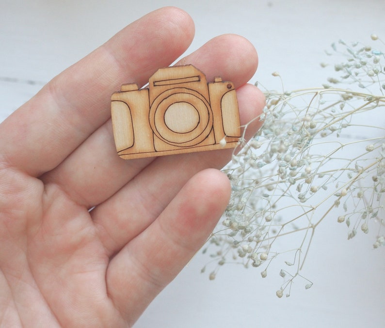 Camera Tag for Photographers Natural Wood Laser Cut - Etsy