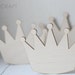 10cm Wooden Crown Shape, Natural Wood Unpainted, Wooden Supplies ...